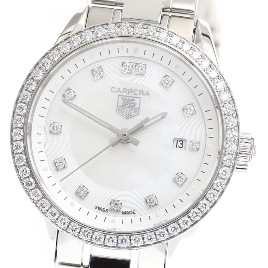 TAG HEUER タグホイヤー WV1413 カレラ 13Pダイヤ ダイヤベゼル クォーツ レディース 良品 _901946 : CLOSER Yahoo!ショップ - 通販 - Yahoo ...