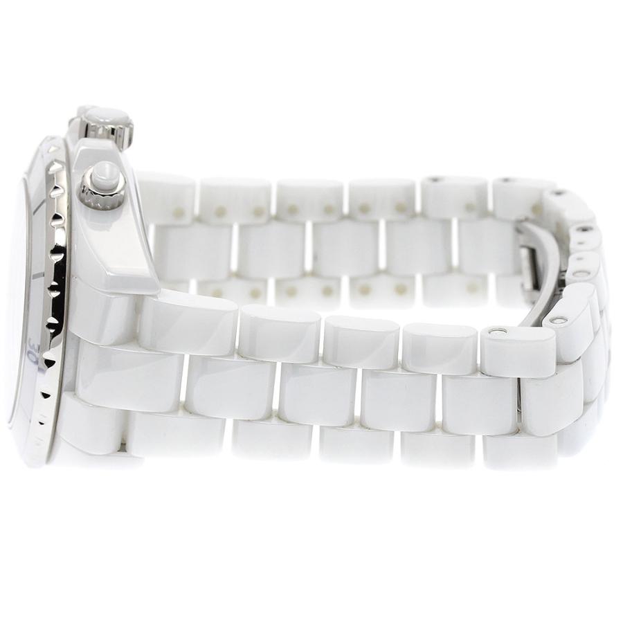 CHANEL シャネル H2009 J12 白セラミック 9Pダイヤ クロノグラフ 自動巻き メンズ 保証書付き_908240 ...
