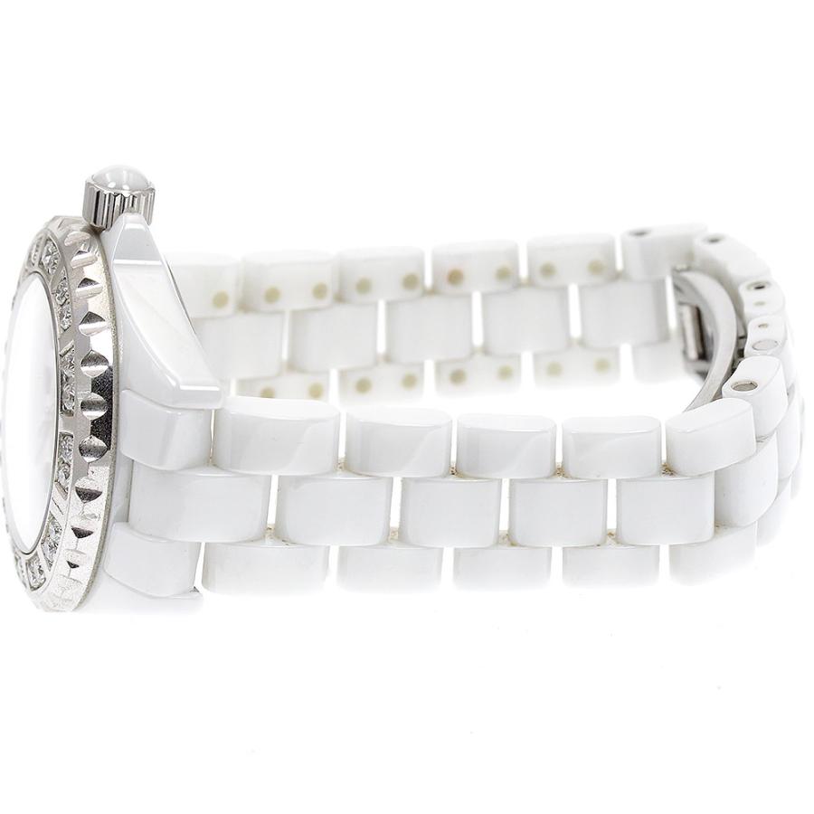 CHANEL（シャネル） CHANEL H0968 J12 33mm 白セラミック アフターダイヤベゼル クォーツ レディース _910052 ...