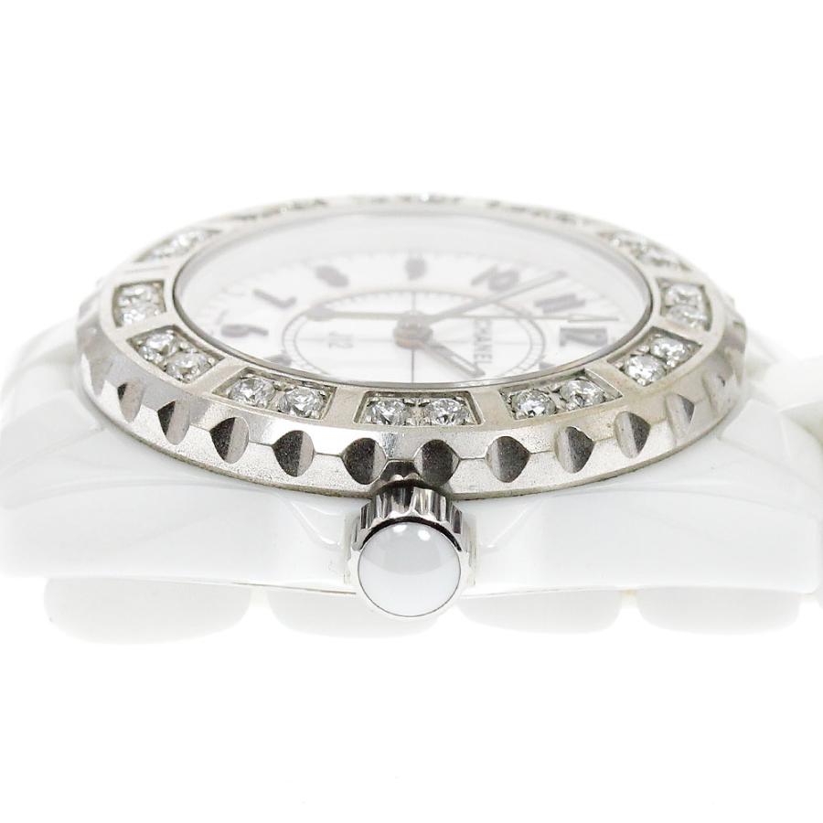 CHANEL（シャネル） CHANEL H0968 J12 33mm 白セラミック アフターダイヤベゼル クォーツ レディース _910052 ...