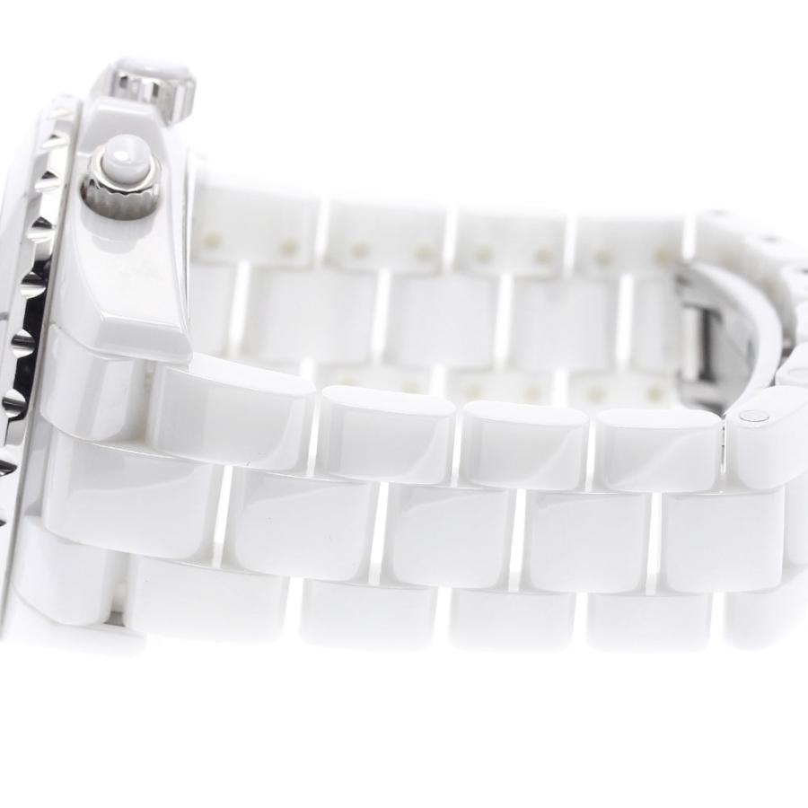 CHANEL（シャネル） CHANEL H2009 J12 白セラミック 9Pダイヤ クロノグラフ 自動巻き メンズ 良品 保証書付き ...