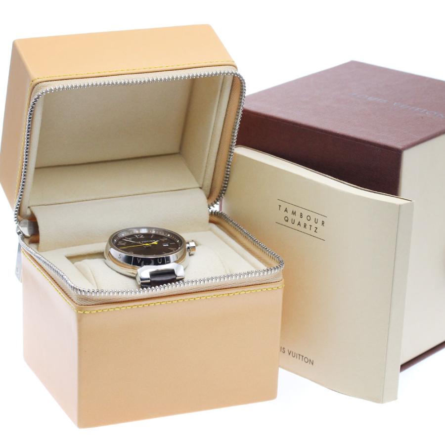 LOUIS VUITTON（ルイ・ヴィトン） LOUIS VUITTON Q1111 タンブール デイト クォーツ メンズ 箱・保証書付き ...