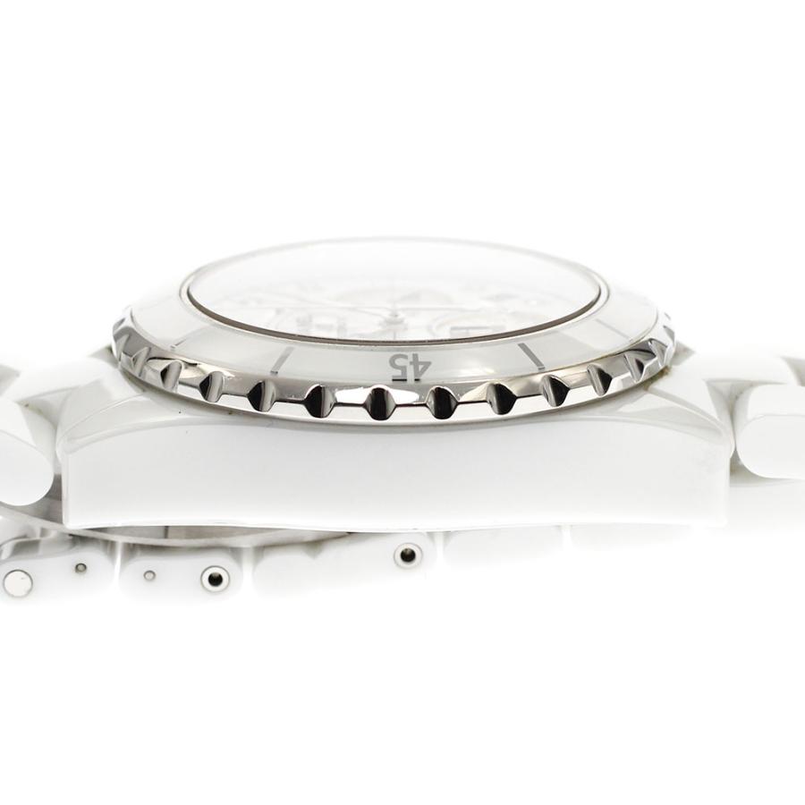CHANEL（シャネル） CHANEL H2009 J12 白セラミック 9Pダイヤ クロノグラフ 自動巻き メンズ 保証書付き_916194 ...
