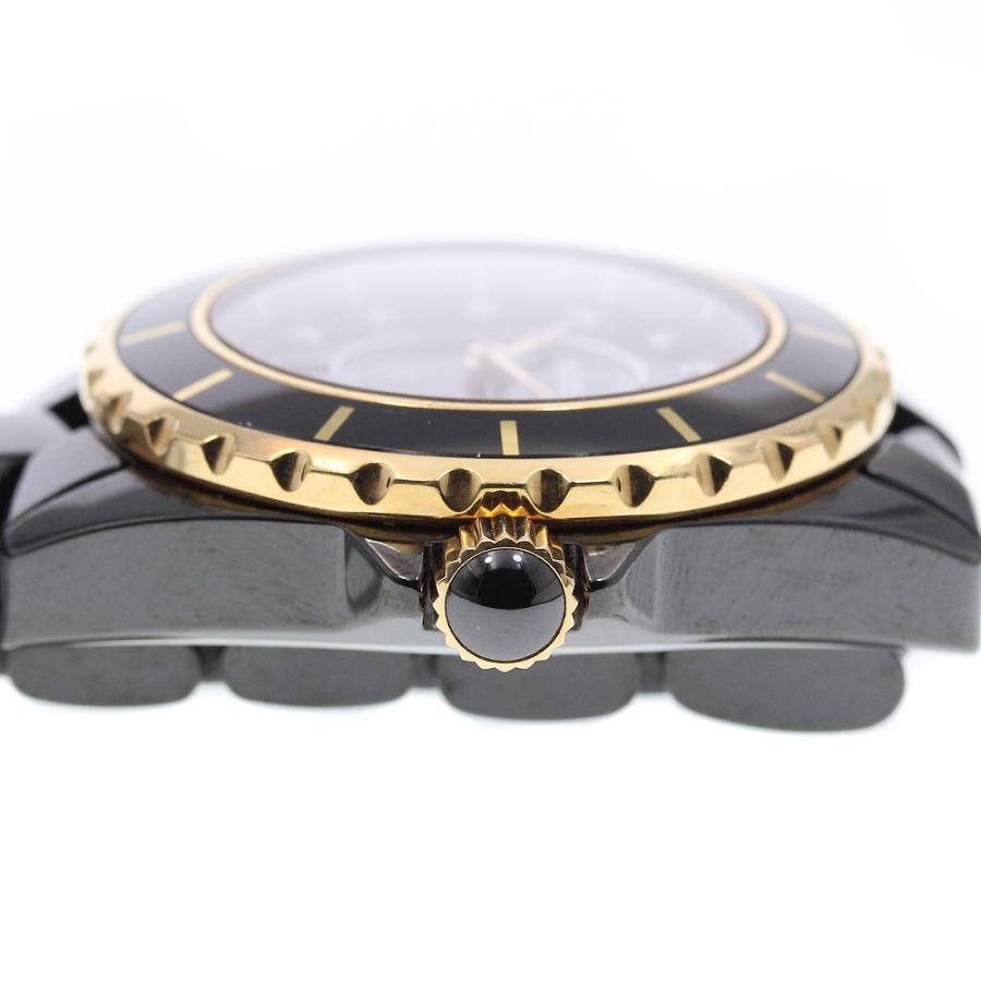 CHANEL（シャネル） CHANEL H2543 J12 33MM 黒セラミック 11Pダイヤモンド YGベゼル デイト クォーツ ...