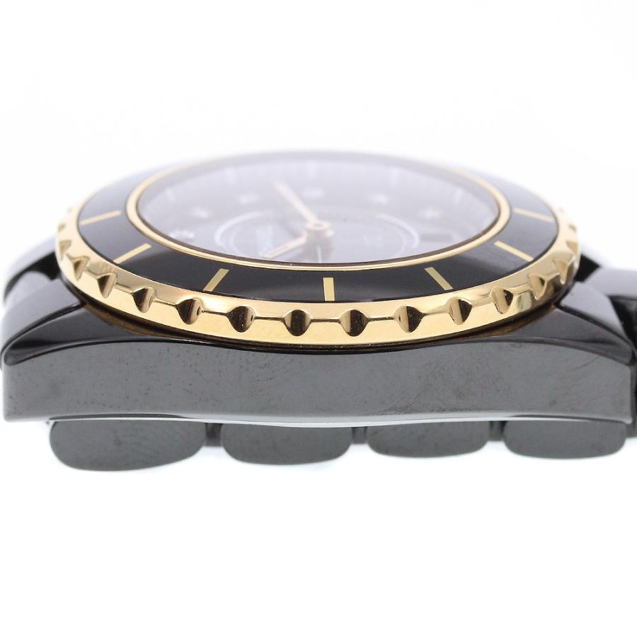 CHANEL（シャネル） CHANEL H2543 J12 33MM 黒セラミック 11Pダイヤモンド YGベゼル デイト クォーツ ...