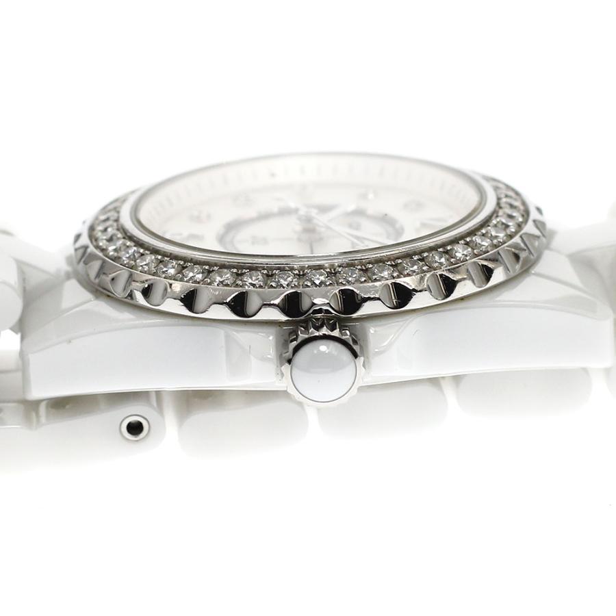 CHANEL（シャネル） CHANEL H2572 J12 白セラミック ダイヤベゼル 8Pダイヤ クォーツ レディース 保証書付き ...