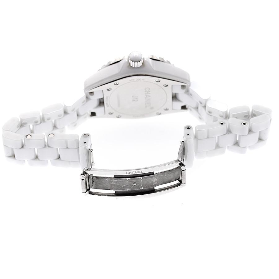 CHANEL（シャネル） CHANEL H2422 J12 33mm 白セラミック 8Pダイヤ クォーツ レディース 良品 保証書付き ...