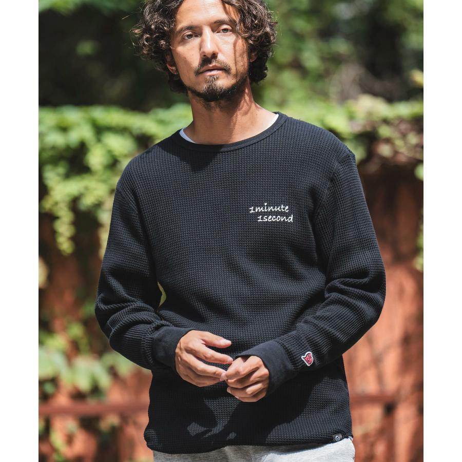 1minute 1second（ワンミニットワンセカンド） cursive print waffle cut sew ...