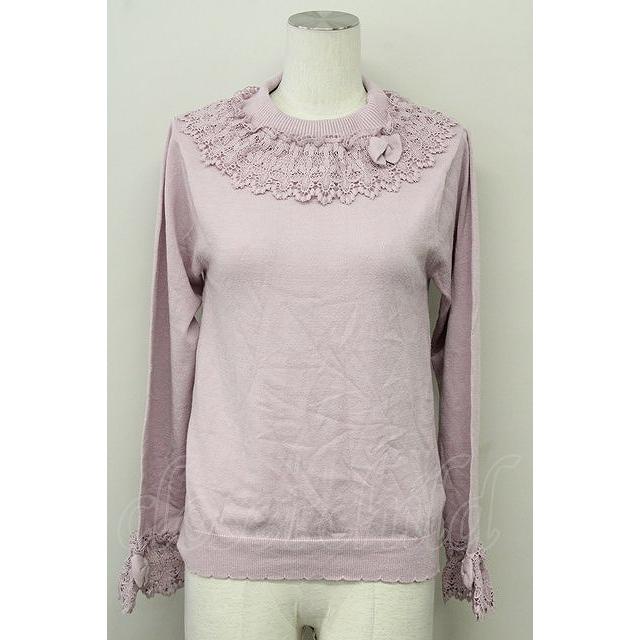 【SALE】axes femme Kawaii / レーシーフリルニットプル M ピンク T-25-10-10-014-AX-TO-SA ...