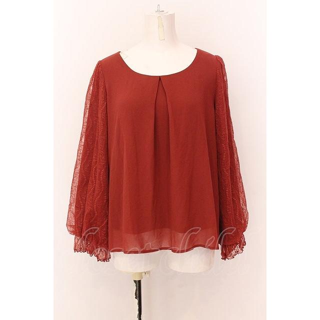 axes femme / 袖レースプルオーバー M オレンジ O-25-02-23-001-AX-TO-IG-OS : closetchild ヤフーショップ - 通販 - Yahoo!ショッピング