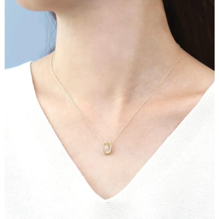 Crossfor New York NSP-007Y Christmas Collection 国内正規品 クロスフォーニューヨーク 星 月 ダンシングストーン イエロー ペンダント ...