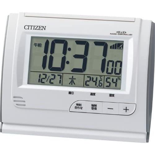 CITIZEN シチズン 目覚し時計 パルデジットR118 電波時計 温度表示 湿度表示 8RZ118-019 訳あり : 8rz118-019 : CloudNine - 通販 ...