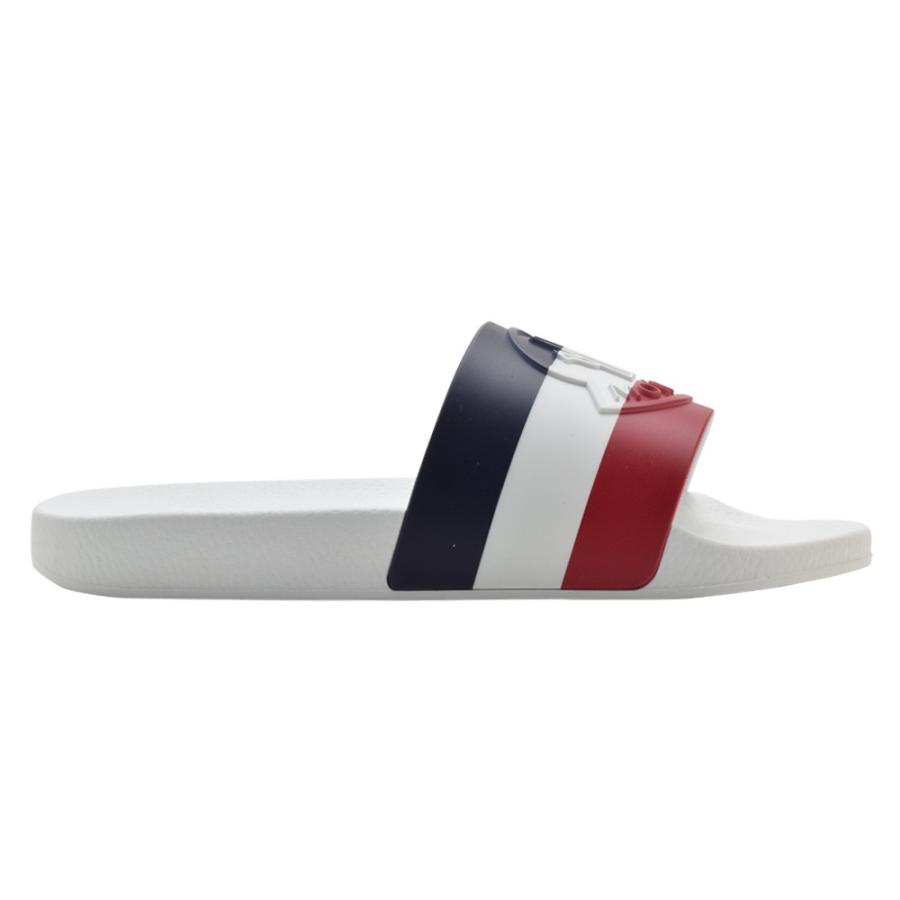 MONCLER モンクレール ラバーサンダル エンボスロゴ トリコロール ホワイト メンズ BASILE SHOES WHITE : クラウド ...