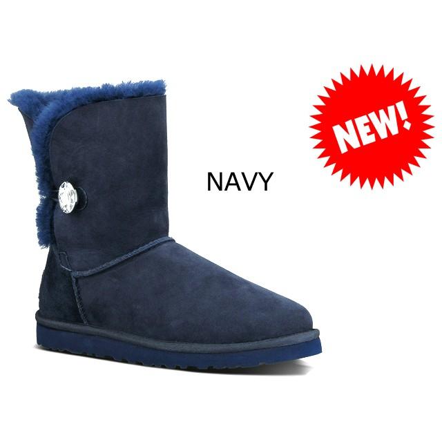 UGG Australia アグ ベイリーボタン ムートンブーツ レディース スワロフスキー ブリングショート ブラック グレー ネイビー 3349 9 Bailey Button Bling ...