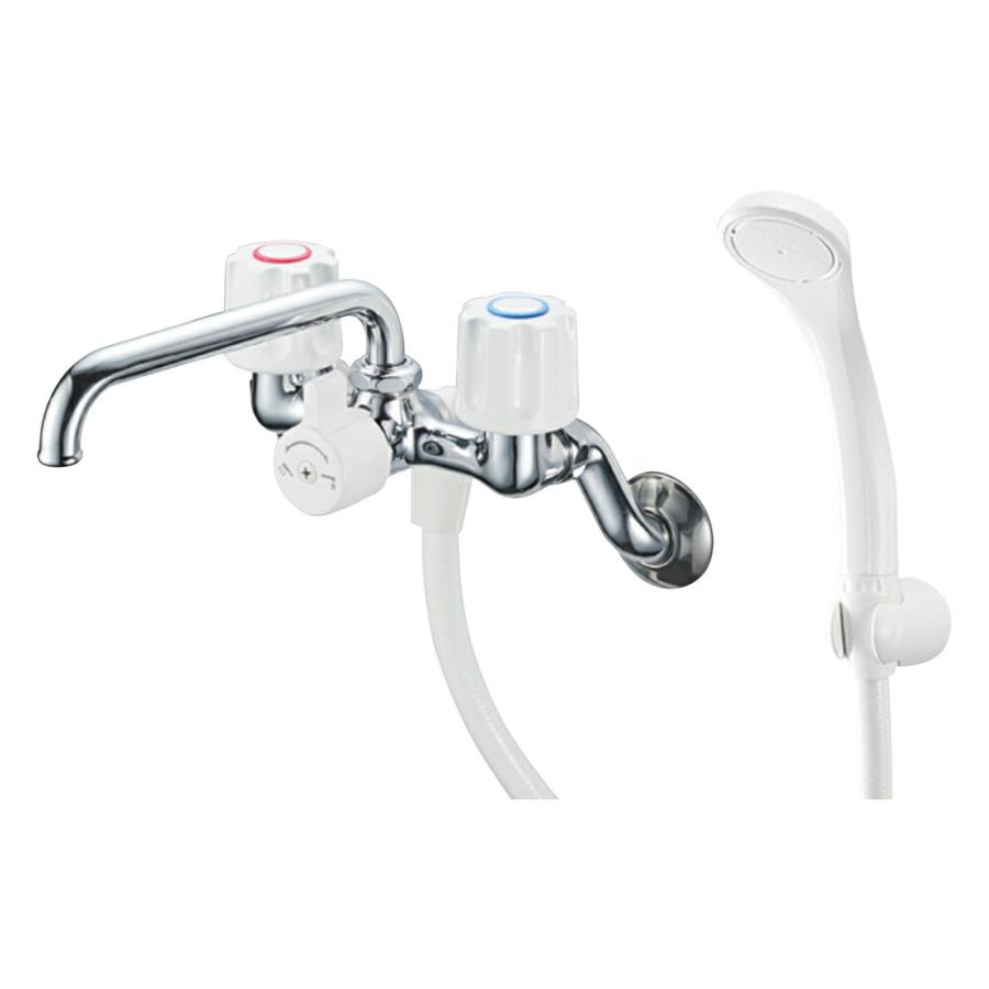 SANEI（水栓金具） π三栄水栓/SANEI 水栓金具【SK21-W-13】ツーバルブシャワー混合栓(共用形)〔FA〕 : 家電と住設のイークローバー2号店 - 通販 - Yahoo!ショッピング