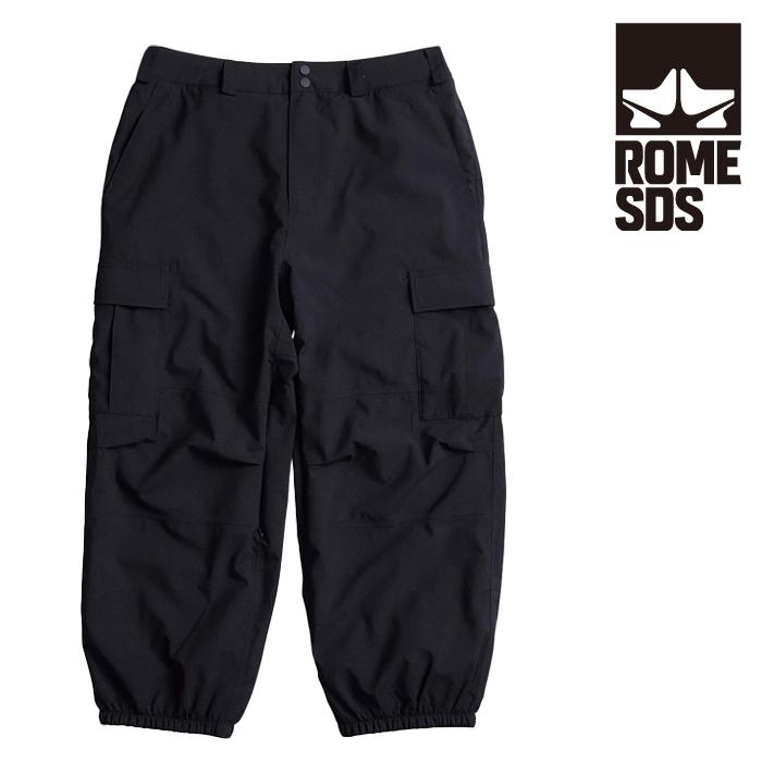 ROME SDS [日本正規品]スノーボード ウェア ローム パンツ 2024 BAGGY CARGO Pants Stretch Black FIT UNISEX 23-24 ユニセックス ...