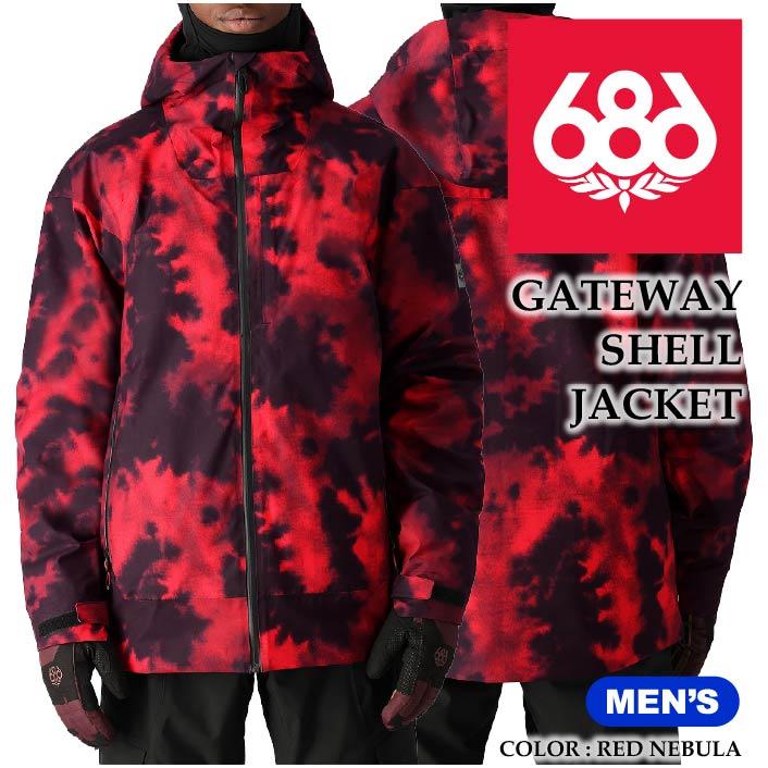 686（シックスエイトシックス） スノーボード ウェア ジャケット 686 GATEWAY SHELL JACKET Red Nebula ...