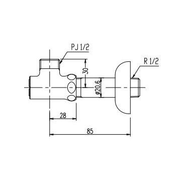 INAX INAX/LIXIL オプション【LF-3FK-MB】壁給水用止水栓〔IE〕 : 家電と住設のイークローバー - 通販 - Yahoo!ショッピング