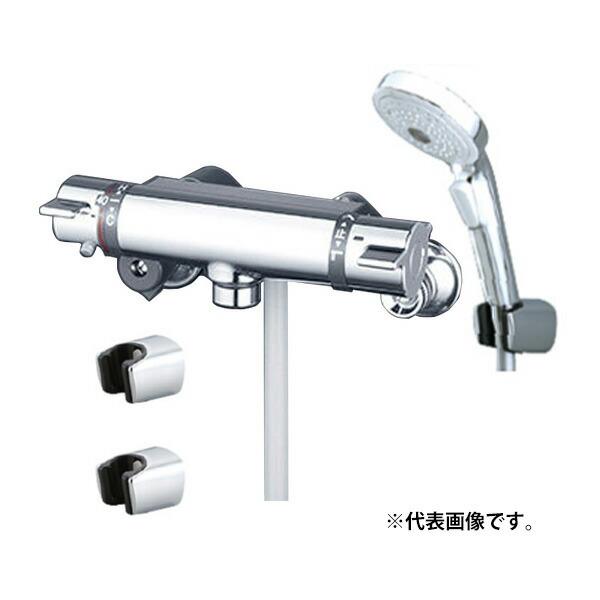 KVK 水栓金具【KF800TNNWPF】サーモスタット式シャワー KF800シリーズ シャワーヘッド:メッキワイドワンストップ メタリックホース1.6m メッキハンガー〔HB〕 : 家電と ...