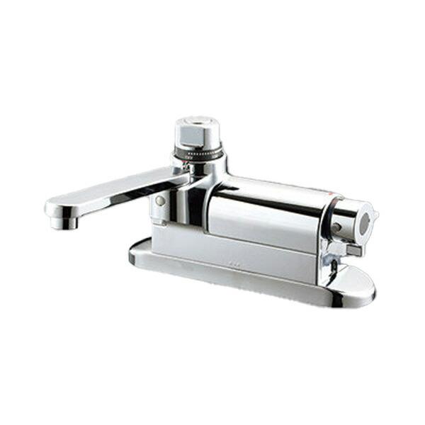 KVK 水栓金具【MTB280DPPVT】デッキ形定量止水付サーモスタット式混合栓 お湯ぴた 168mmパイプ付 一般地〔HB〕 : 家電と住設のイークローバー - 通販 - Yahoo!ショッピング