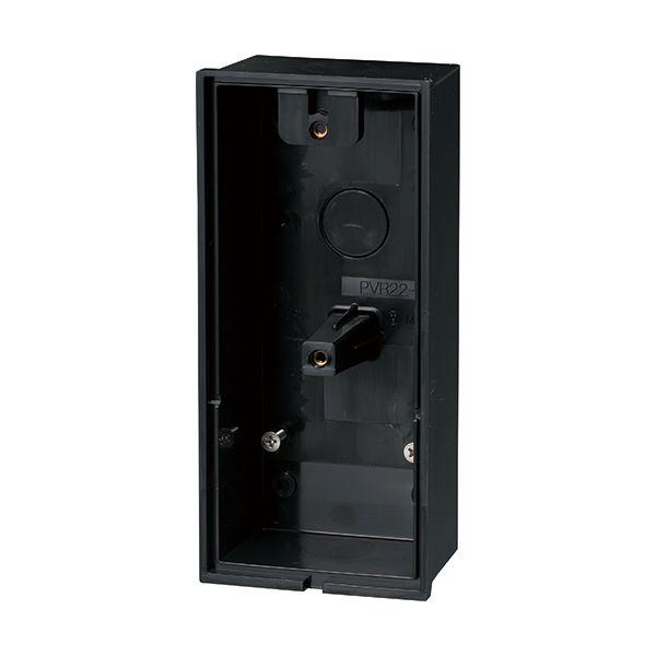 未来工業 【PVR22-LBCK】ブラック 露出スイッチボックス (防水コンセント用) 側面ノック22(25)×2 : 家電と住設のイー ...