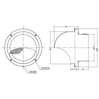 西邦工業【NPJ150】防音型製品自然換気用サイレンサー 受注生産〔GI〕 : 家電と住設のイークローバー - 通販 - Yahoo!ショッピング