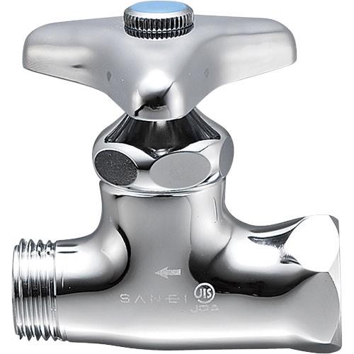 SANEI（水栓金具） 三栄水栓/SANEI【V21A-2-13B】化粧バルブ2型 共用形 青ビス仕様〔FA〕 : 家電と住設のイークローバー - 通販 - Yahoo!ショッピング