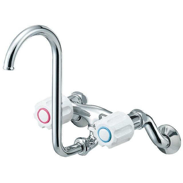 SANEI（水栓金具） π三栄水栓/SANEI 【K1310-W】ツーバルブ混合栓(折込形) キッチン水栓 共用形〔FA〕 : 家電と住設のイークローバー - 通販 - Yahoo!ショッピング