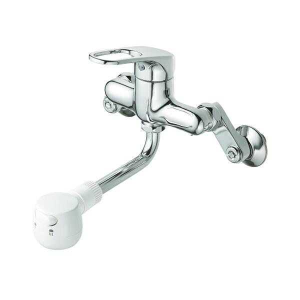 SANEI（水栓金具） ∠三栄水栓/SANEI 【K1700EM-W】シングル切替シャワー混合栓 : 家電と住設のイークローバー - 通販 - Yahoo!ショッピング