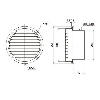 ユニックス 換気口【SG150N】ステンレス製 厚型グリル 横ガラリ〔HF〕 : 家電と住設のイークローバー - 通販 - Yahoo!ショッピング