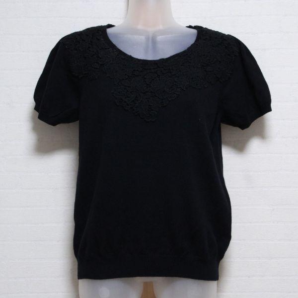 INGEBORG INGEBORG/インゲボルグ 黒フラワーレース使いセーター【3(9号)】 : Club CANDY - 通販 - Yahoo!ショッピング