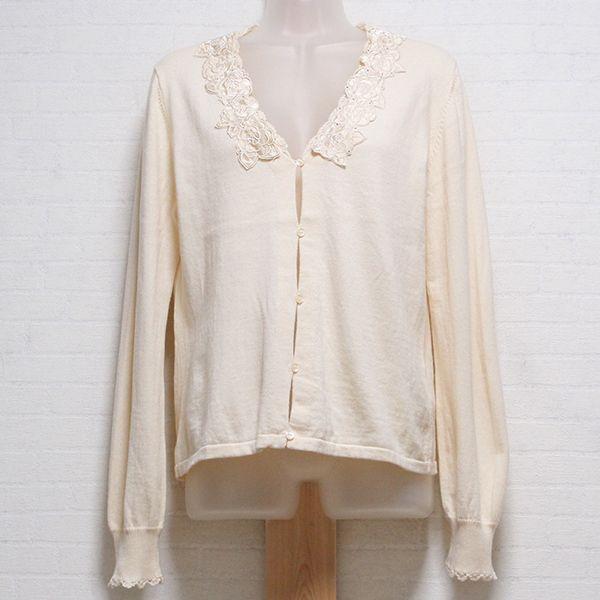 INGEBORG INGEBORG/インゲボルグ 生成サテンフラワーモチーフカーディガン【11号】 : Club CANDY - 通販 - Yahoo!ショッピング