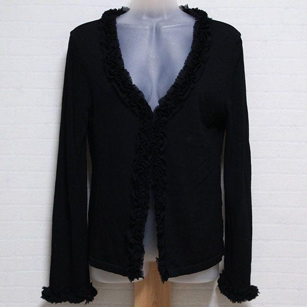 INGEBORG INGEBORG/インゲボルグ 黒ニットレース&フリルカーディガン【M】 : Club CANDY - 通販 - Yahoo!ショッピング