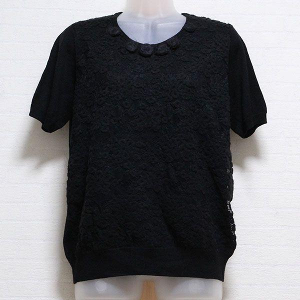 INGEBORG INGEBORG/インゲボルグ 黒フラワーレース使いセーター【11号】 : Club CANDY - 通販 - Yahoo!ショッピング