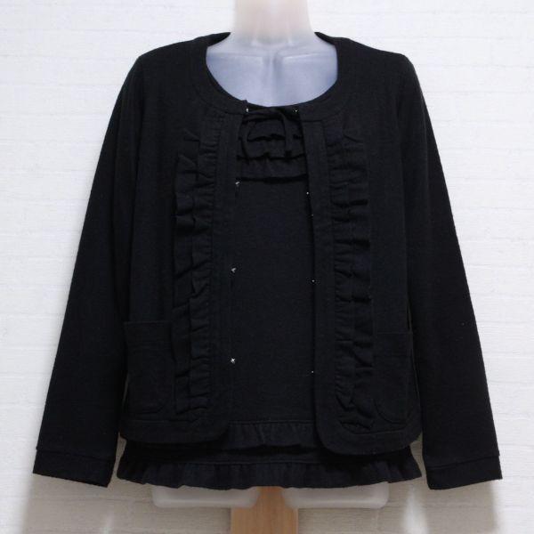 INGEBORG INGEBORG/インゲボルグ 黒フリル使いカットソーアンサンブル【9号】 : Club CANDY - 通販 - Yahoo!ショッピング