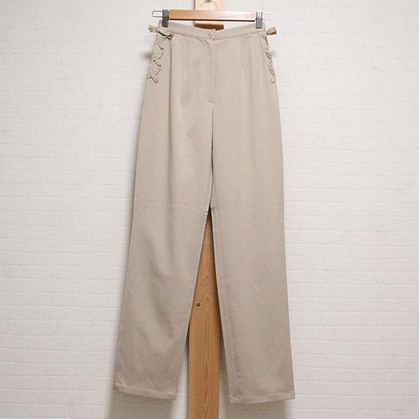 INGEBORG INGEBORG/インゲボルグ ベージュロゴリボントリミングパンツ【S】 : Club CANDY - 通販 - Yahoo!ショッピング