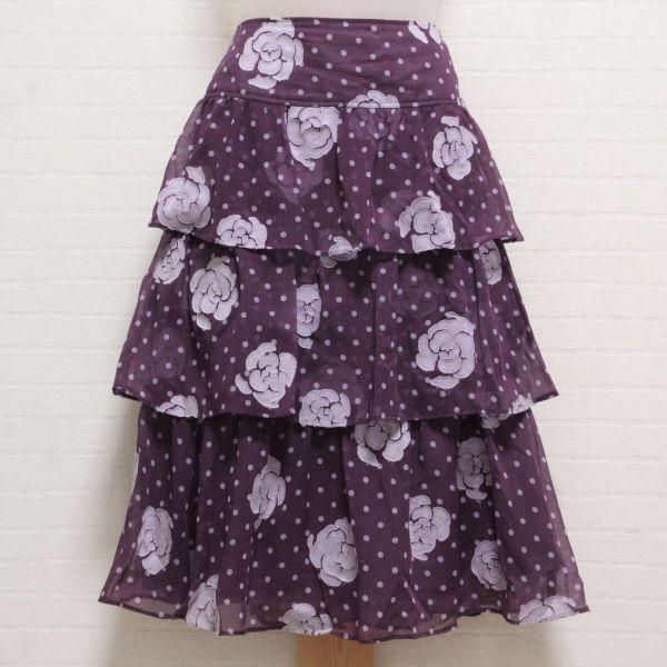 INGEBORG INGEBORG/インゲボルグ パープル水玉オパールカメリア段々スカート : Club CANDY - 通販 - Yahoo!ショッピング