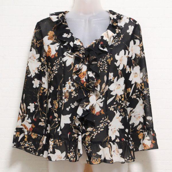 INGEBORG INGEBORG/インゲボルグ 黒ゆり柄シフォンオーバーブラウス【S】 : Club CANDY - 通販 - Yahoo!ショッピング