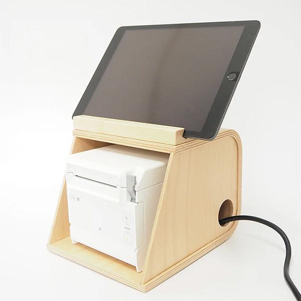 タブレットスタンド付木製プリンターカバー PC-03 (対応プリンター: TM-m30III-H /MCP3シリーズ /RP-F10/RP-E11 等) : CMI STORE - 通販 ...