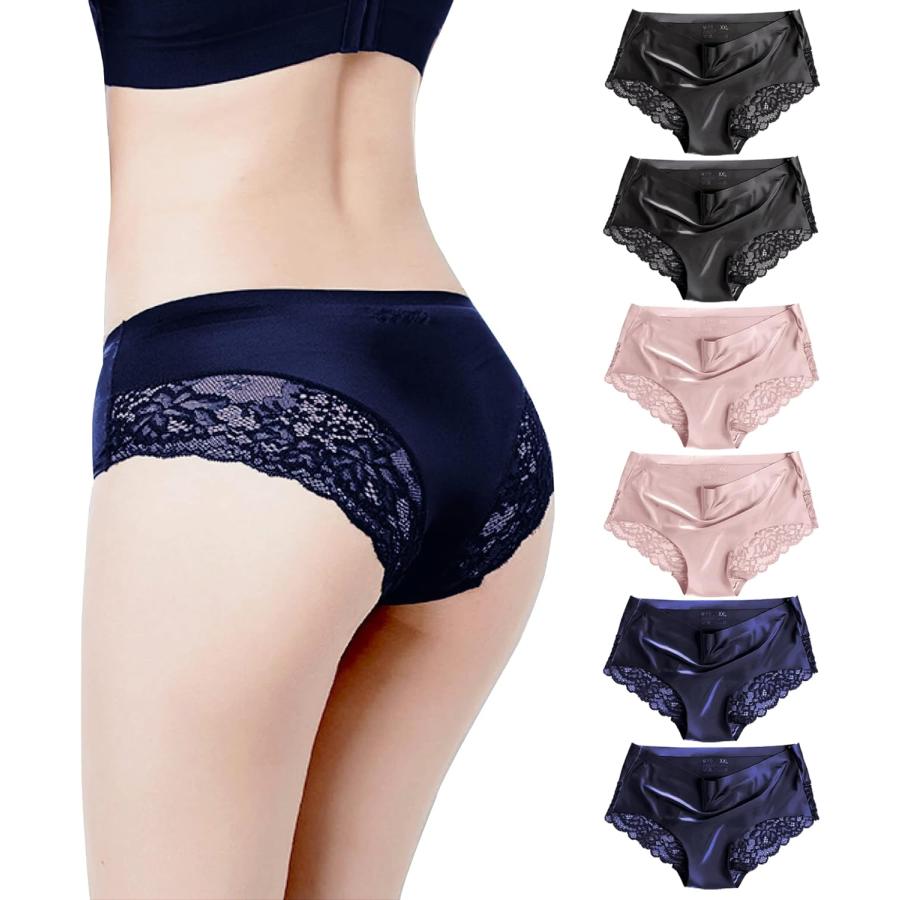 CM Tech ショーツ レディース 【6枚組】 シームレス セクシー レース 下着 高通気性 伸縮性 パンツ 消臭 抗菌 女性用 コットン パンティー C Style : CM Tech ...