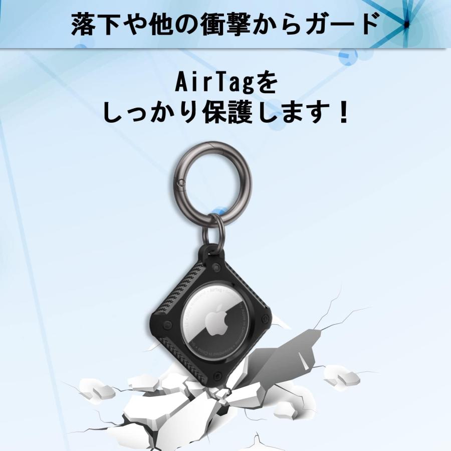 CM Tech AirTag ケース キーリング 耐衝撃 薄型 軽量 TPU+PC材質 防水 コンパクト Airtagカバ B Style 2 個 : 988253 : CM Tech ...