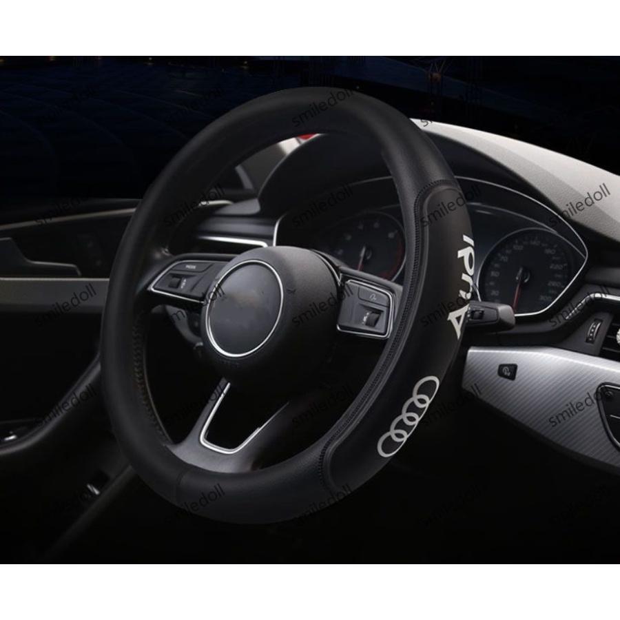 カッコイイ！アウディ Audi A3 A5 A7 Q3 Q5 Q7 A8 A6L A4L レザー ハンドルカバー ステアリング ホイール カバー 革 : p210072746016 : コネ ...