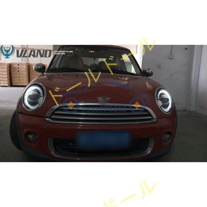 BMW ミニ MINI R56 LED HEADLIGHTS 2007-2013 LEDヘッドライト ランプ 流れるウインカー ACC ...