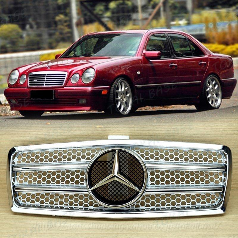 高品質☆1996-1999 前期 Eクラス ベンツ W210 2フィン Type フロントグリル クロームメッキ シルバー (新品) : p21127556b416 : コネクトペテック ...