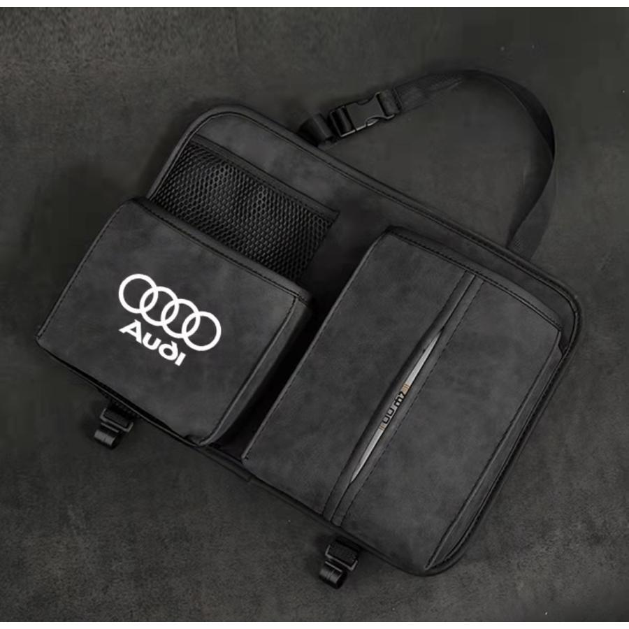 アウディ AUDI PUレザー素材 ティッシュカバー シートバックポケット 収納 小物入 スマホ A3 A4 A6 A7 A5 A1 Q3 Q2 Q7 Q5 S5 R8 Q8 A8 S3 ...