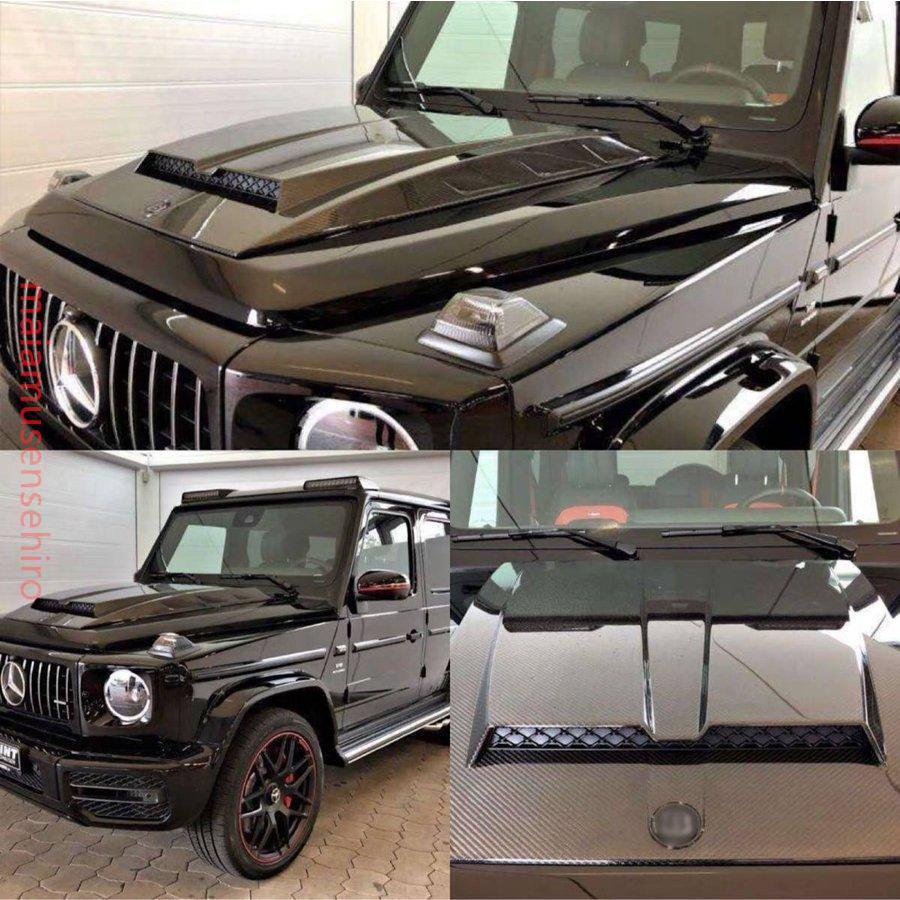 メルセデスベンツ 現行 Gクラス W463A W464 2018-2020 ドライカーボン ボンネットW464 G500/G55/G63/G65/G350 ブラバススタイル BRABUS ...