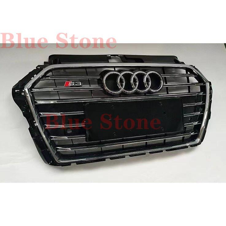 Audi アウディ A3 S3 2017? 後期 フロントグリル シルバー フレーム&メッキエンブレム (2017? ) 1P : コネクトペテック - 通販 - Yahoo!ショッピング