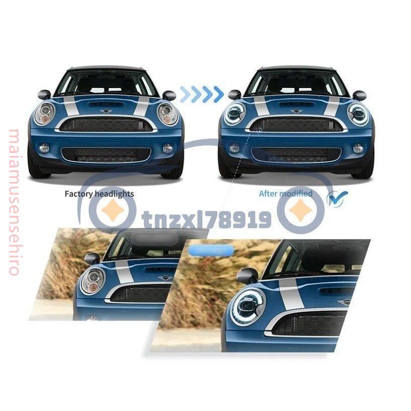 BMW ミニ MINI R56 LED HEADLIGHTS 2007-2013 LEDヘッドライト ランプ 流れるウインカー ACC ...