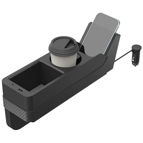 Kashimura カシムラ KW-40 ワイヤレス充電付 オーガナイザー シート横に便利な収納ポケット&ドリンクホルダーを追加できる！ : カー用品卸問屋ニューフロンテア - 通販 ...