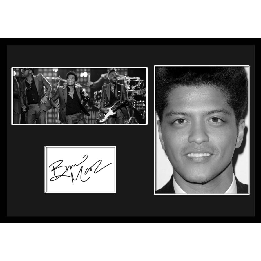 10種類!Bruno Mars/ブルーノ・マーズ/サインプリント&証明書付きフレーム/BW/モノクロ/ディスプレイ (3-3W ...